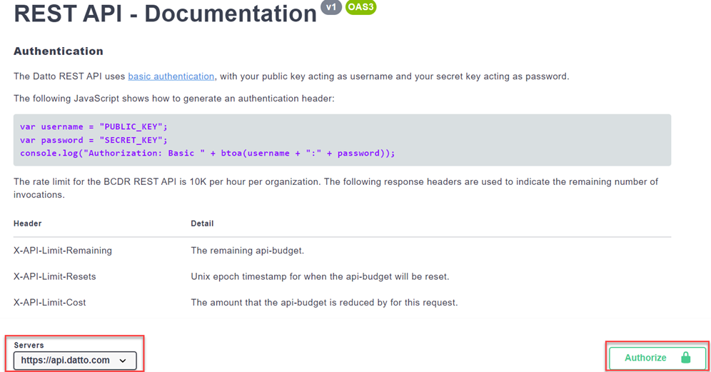 Using the Datto REST API for SaaS Protection