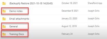 Data restore locations