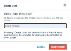 Deleting archived users and backups