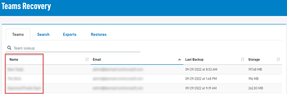 Restoring or exporting data