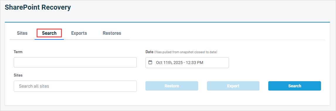 Examining recovery information