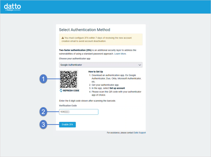 Kaseya 365 User: Getting started with Datto SaaS Protection